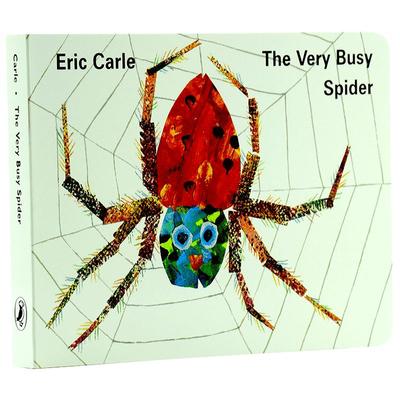 英文原版 繁忙的好忙的蜘蛛The Very Busy Spider 纸板书 Eric Carle艾瑞卡尔爷爷英文绘本 儿童英语启蒙 名家绘本 吴敏兰书?