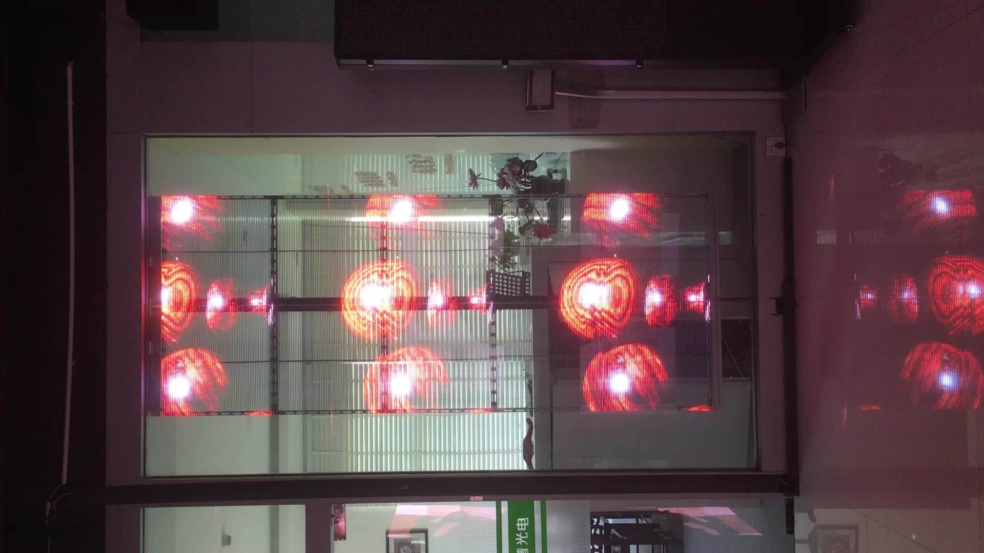 Shopping Mall Advertising Outdoor Glass Window Wall Transparent Led ...