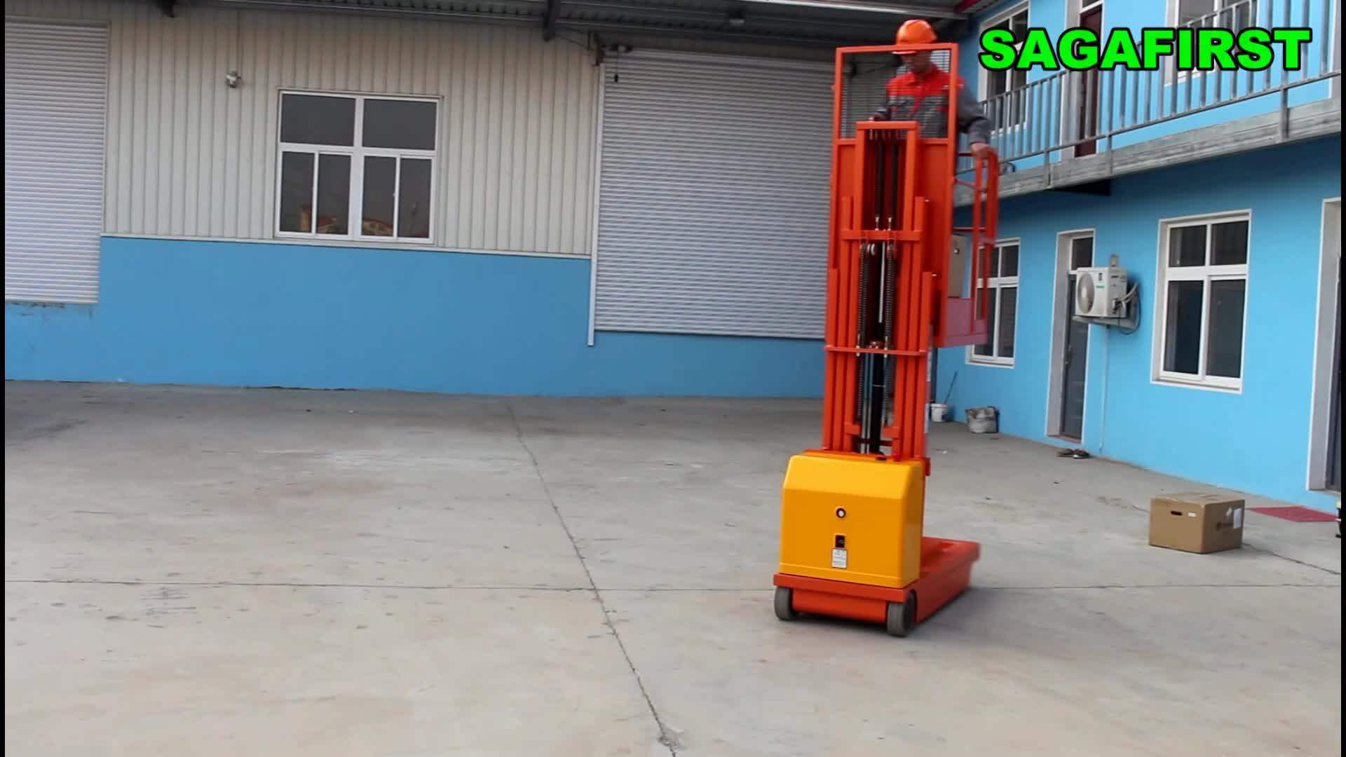 Warehouse Electric Hydraulic Vertical Aerial Order Picker Truck Lift ...