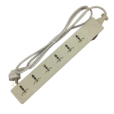 稳不落6位家用工业10a延长线插座