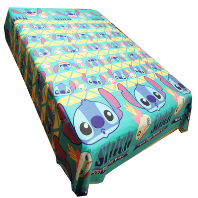 全棉卡通被套 史迪仔stich星际宝贝史迪奇黄绿色 可订做