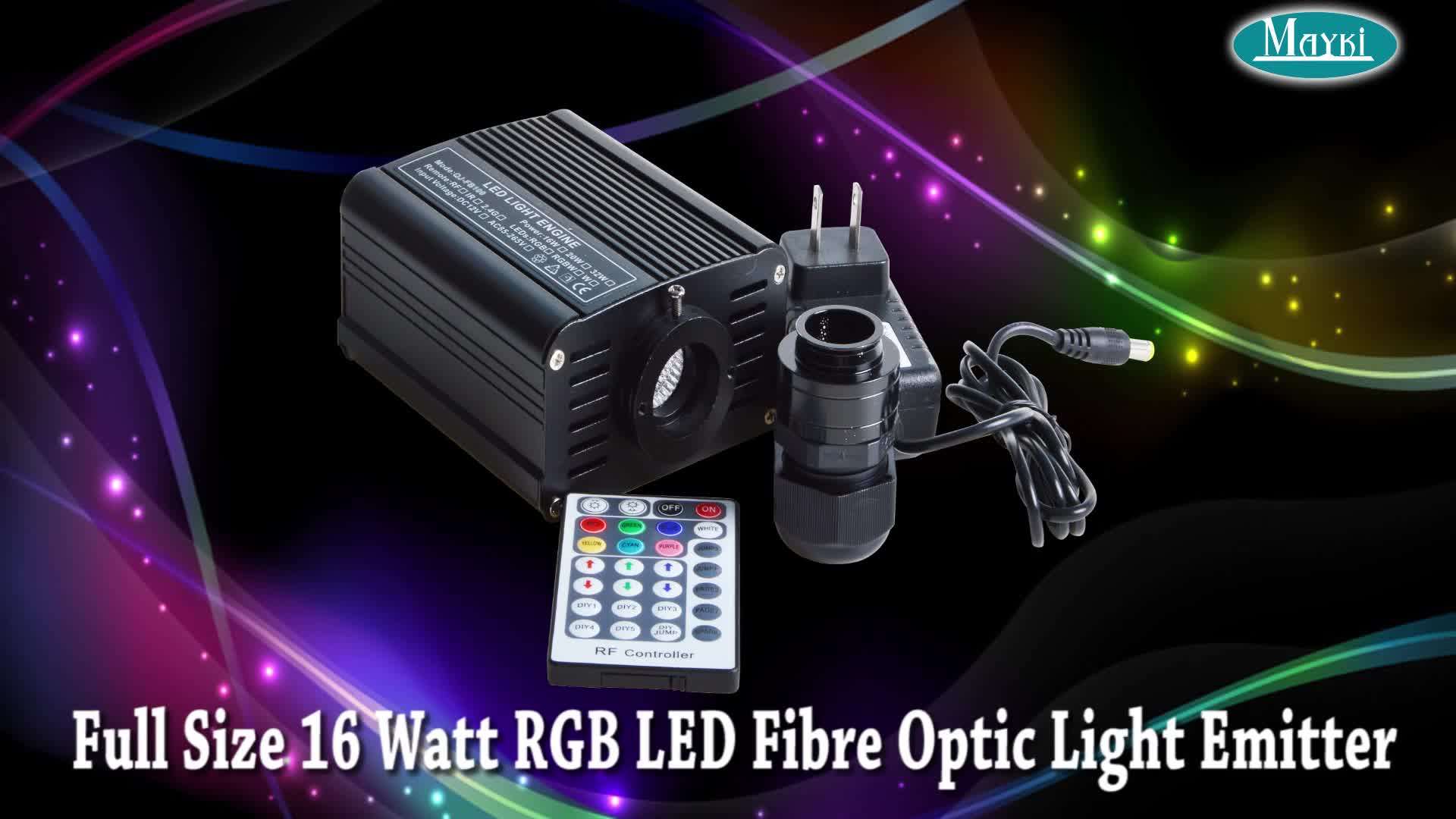 16w Rgb Led Optical Fiber Lighting With 400pcs 0.75mm 4m Fiber Optic ...
