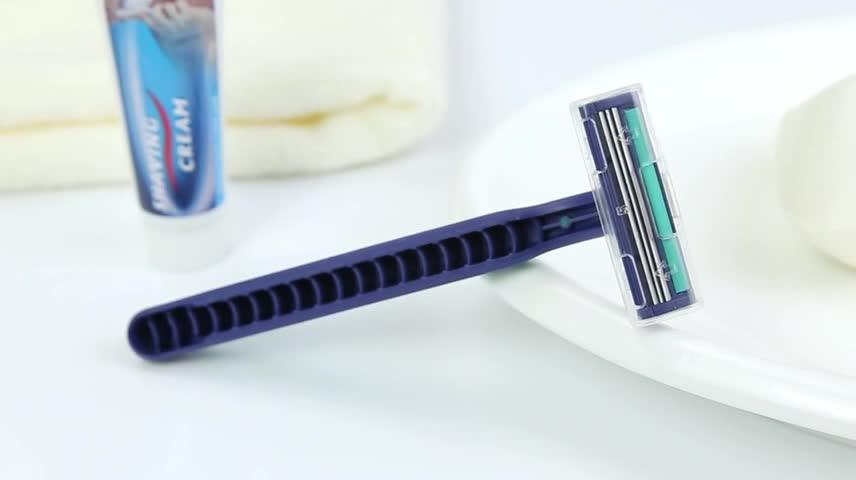 Blue Handle Disposable Straight Razor One Time Razor - Buy Straight ...