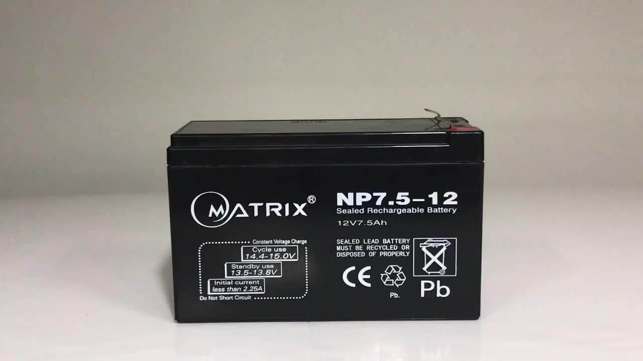Matrix 12v 7.5ah Mf Ups Battery - Buy Ups Battery,12v 7.5ah Battery Ups ...