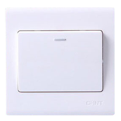 正泰电工正品开关插座NEW7-D00100A一开单控开关一联单控开关面板