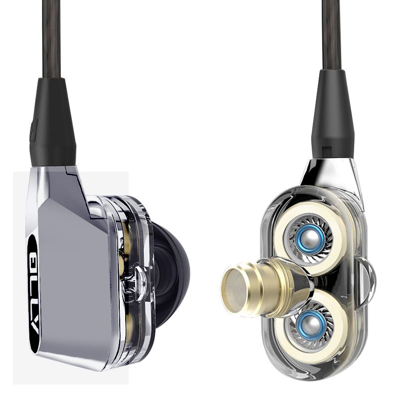 VJJB V1S经典发烧双动圈重低音耳机HIFI入耳式音乐K歌V1高性能塞_虎窝淘