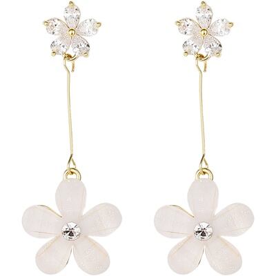 耳环森系超仙风花瓣耳坠