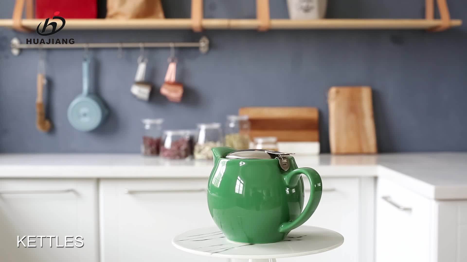 China Ware Colorful Glazed Coffee Chinese Ceramic Tea Pot With Infuser ...