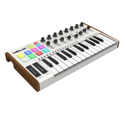 Worlde便携midi键盘打击垫合成器