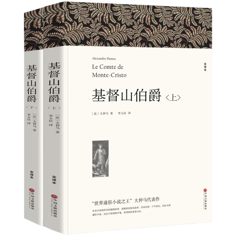 基督山伯爵正版原版大仲马的书籍原版书上下册套装无删减长篇小说基度山恩仇记外国世界名著高中必读课外文学阅读小说青少年版虎窝淘