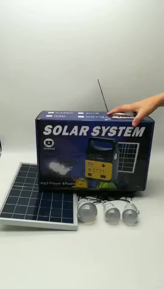 10w Mini Solar Home Lighting System Night Market Light Kits - Buy Mini ...
