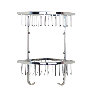 304不锈钢浴室2层转角置物架