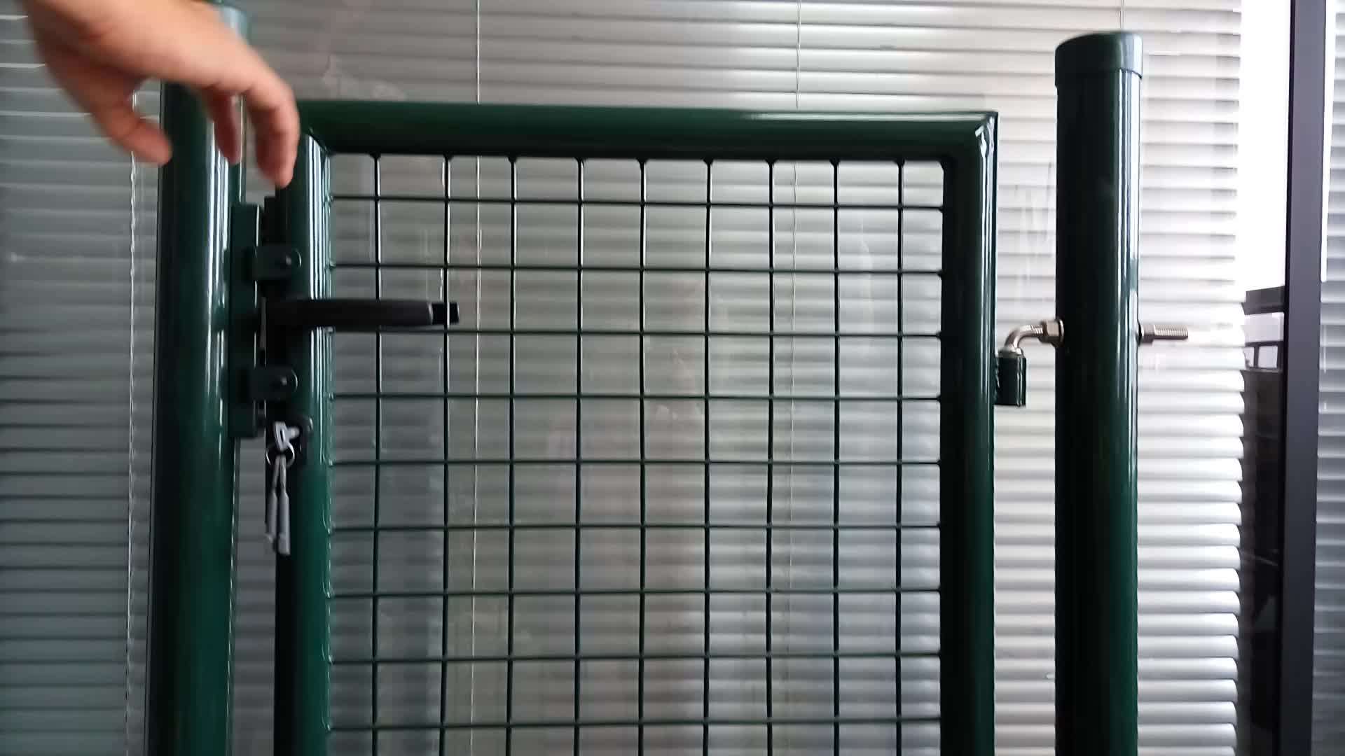 Europe Popular High Quality Powder Coated Iron Garden Fence Gate Welded ...