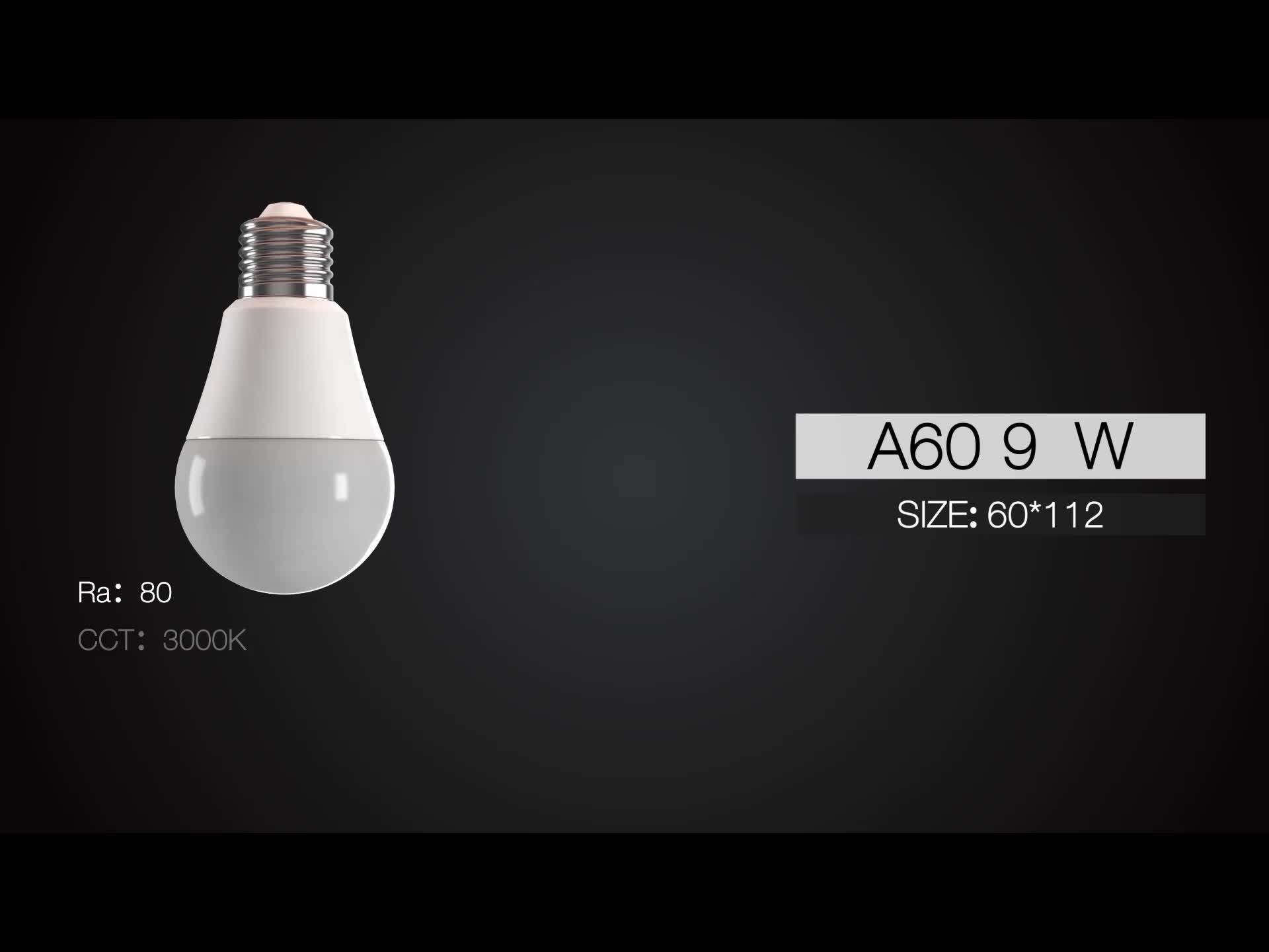 A60 Plastic 220 Degree Led Lamp Bulb 5w 7w 9w 11w 15w 18w E27 Bulb Led ...