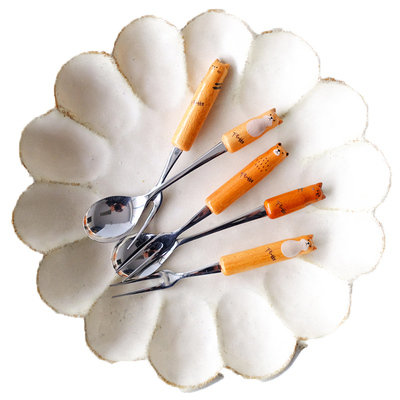 日本进口fluffy柴犬猫咪咖啡勺