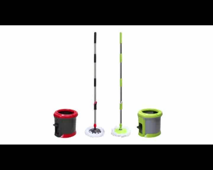 Microfibre Fabric Single Bucket Magic Cleaning Spin & Dry Mop Set - Buy ...