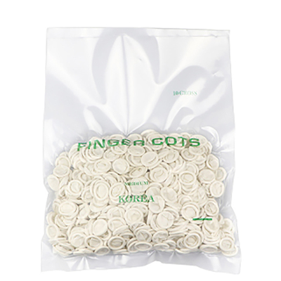 白色乳胶米黄色大码防静电护指