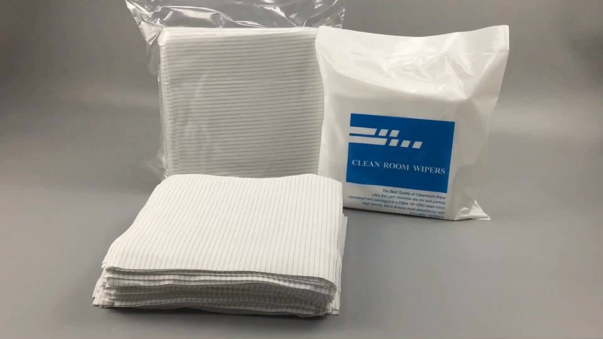 9x9inch Class 10000 Lint Free Polyester Cloth Esd Clean Room Wipes ...
