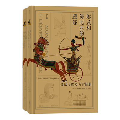 后浪正版现货 埃及和努比亚的遗迹 商博良埃及考古图册上下2卷套装 彩色插图古埃及基础知识合集 古埃及文明历史考古儿童艺术书籍
