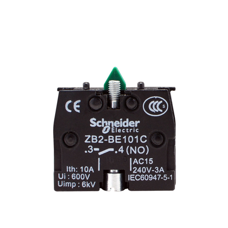 施耐德按钮开关触点XB2B金属22mm常开ZB2-BE101C旋钮辅助触头102C_虎窝淘