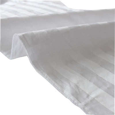 宾馆白色条纹加厚床品全棉布料
