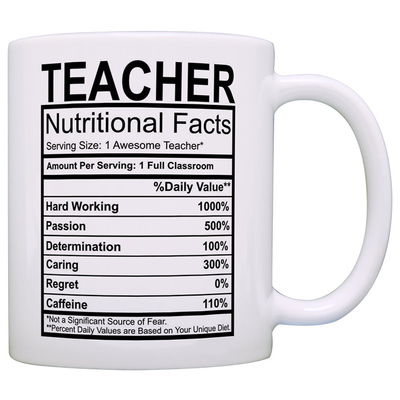 ins风网红爆款teacher茶水马克杯