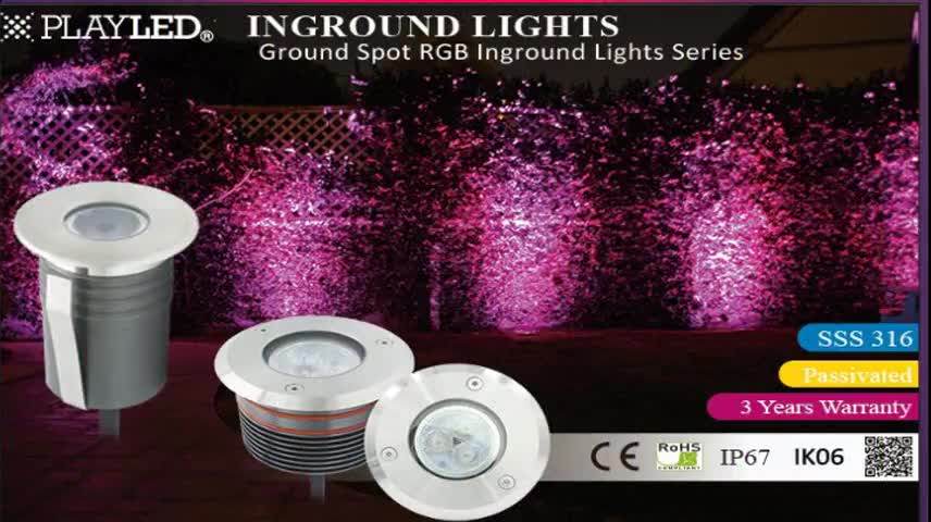 Rgb Dmx 3w Ip67 Waterproof Outdoor Floor Buried Recessed Concrete Light ...