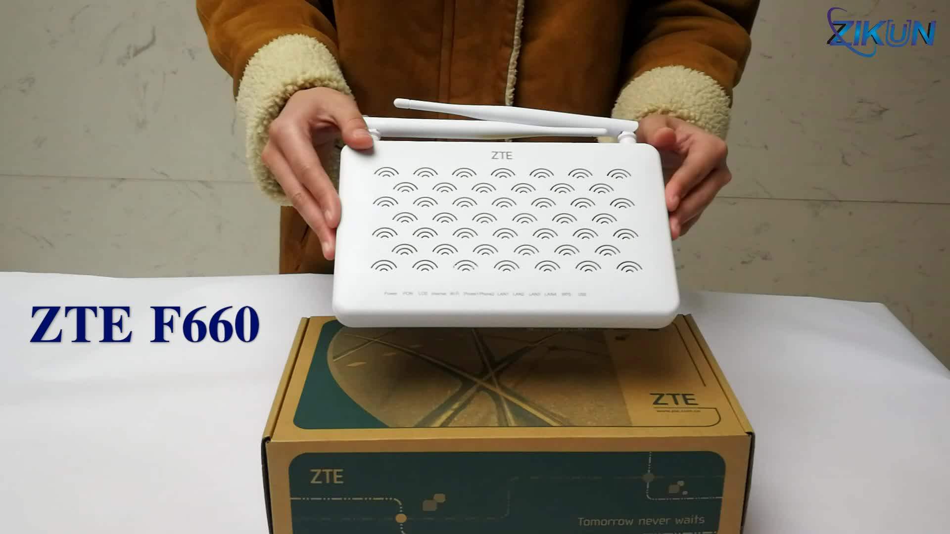 Ftth Fibra Óptica Router Zte F660 Gpon Onu 4ge + 2voip + Wifi + Usb ...