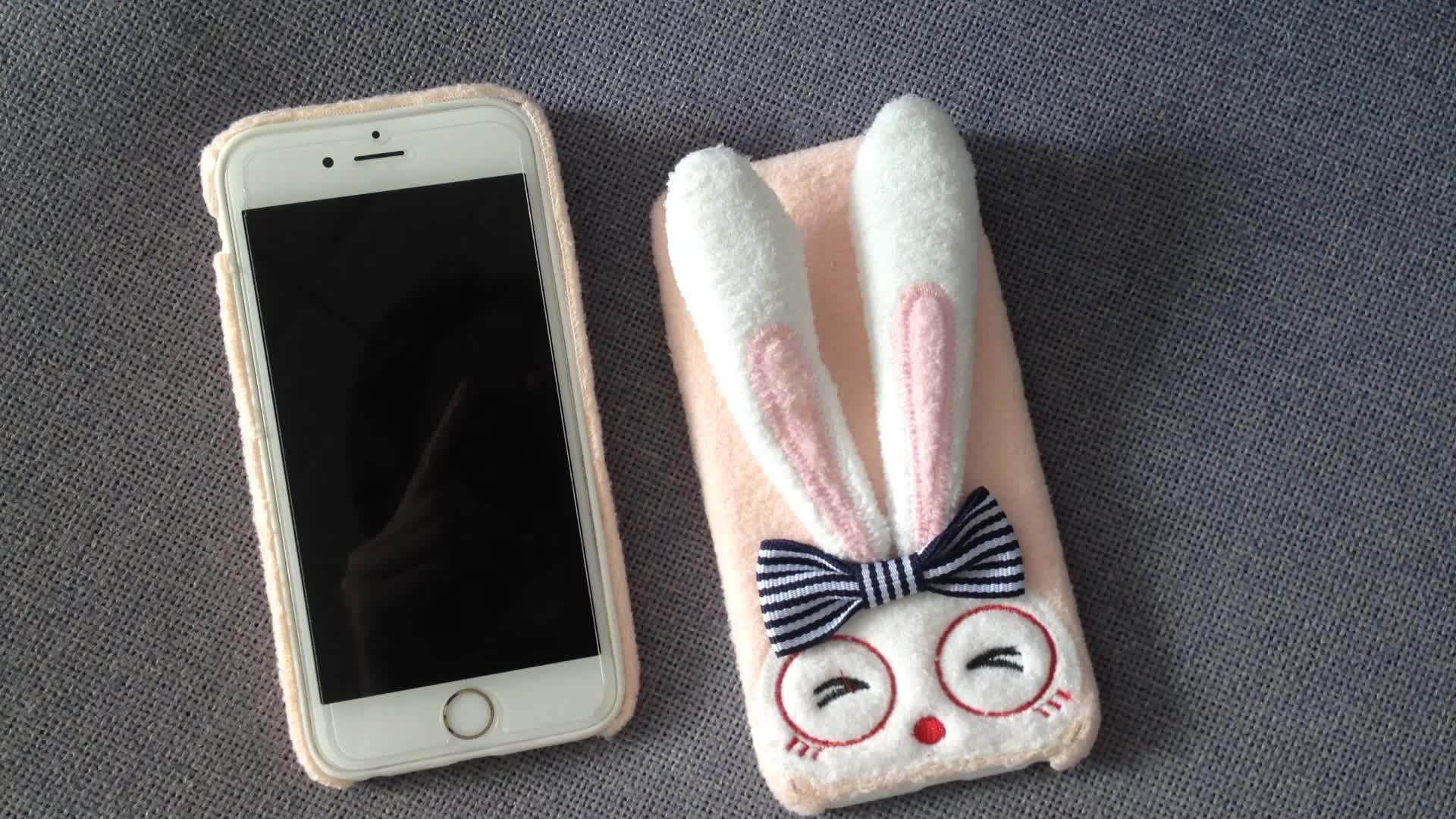 Phone Accessories Soft Tpu Fur Phone Case Lovely 3d Long Ear Stuffed ...