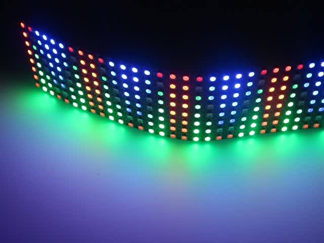 16x16 P10 Sk6812 Flexible Rgb Pixel Panel Ws2812 Dot Display Flexible ...