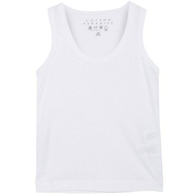 童装纯棉背心白色汗衫打底内衣
