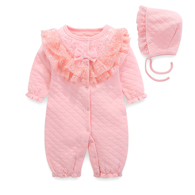 耨耨倪春秋冬婴儿百天公主连体衣