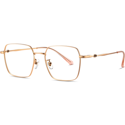 helmer纯钛方框ins近视眼镜圆脸