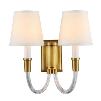 简美风纯铜玻璃餐厅衣帽间床头灯