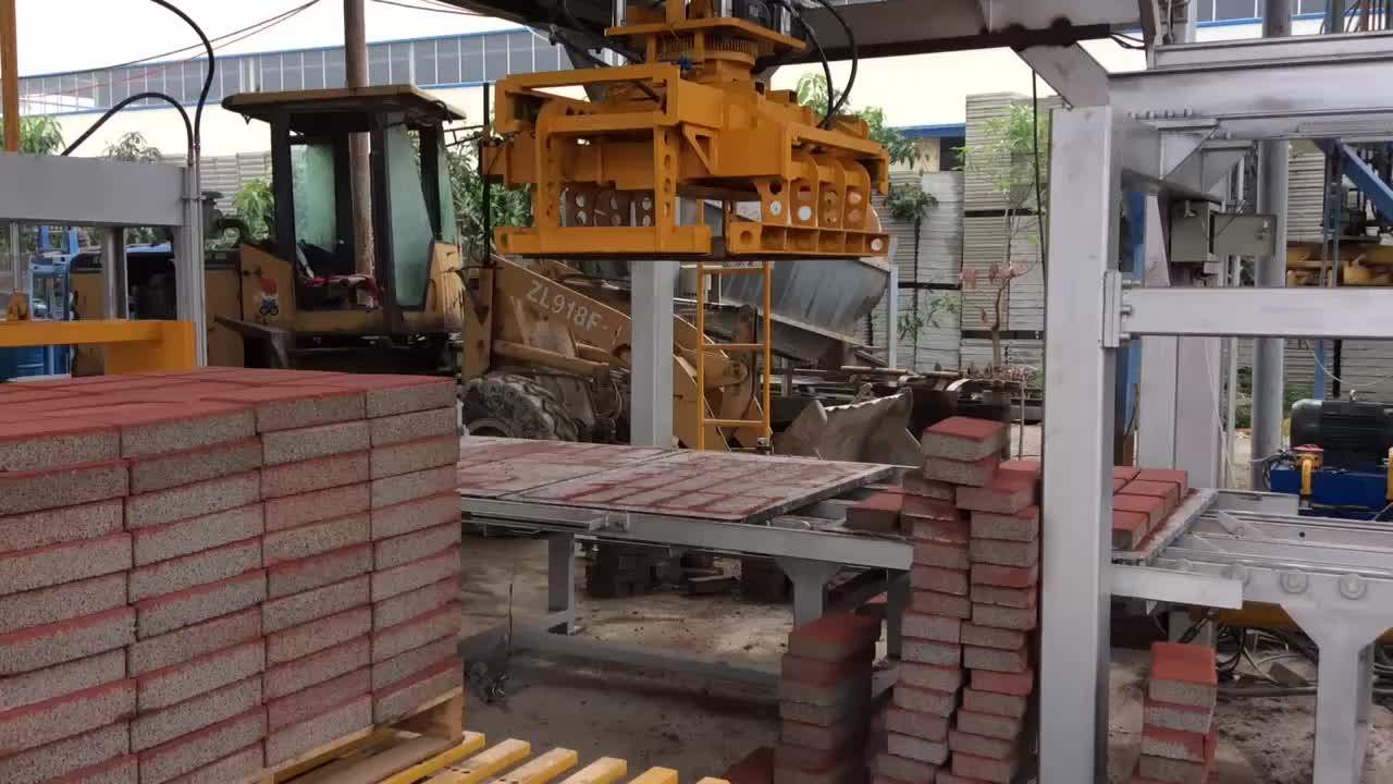 Concrete Hollow Block Paver Brick Palletizer Machine Brick Stacker ...