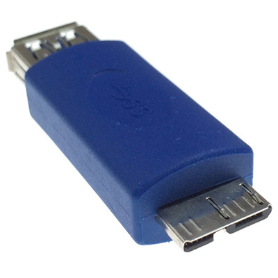 高速USB3.0转MicroB移动硬盘连接USB母电脑转换头Micro B西部希捷