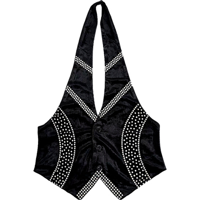 越野营水兵舞上衣女新款金丝绒镶钻马甲广场舞服装吉特巴舞舞蹈服