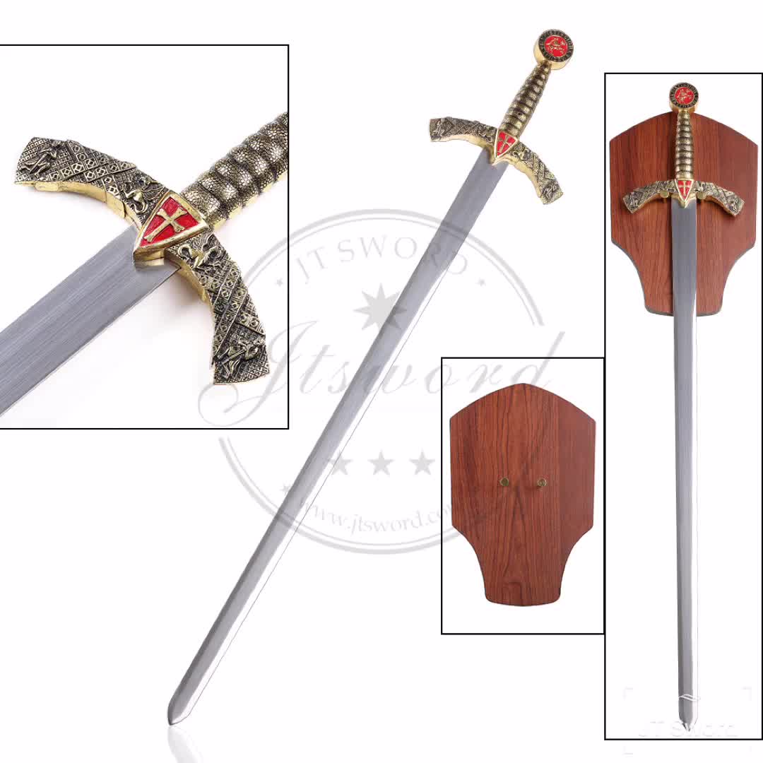 Medieval Crusader Templar Knight Sword With Plaque - Buy Medieval Sword ...