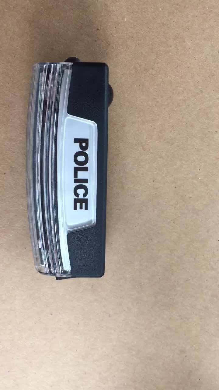 Backside Clip Fixing Red Blue Flashing Together Strobe Led Safety Lamp ...