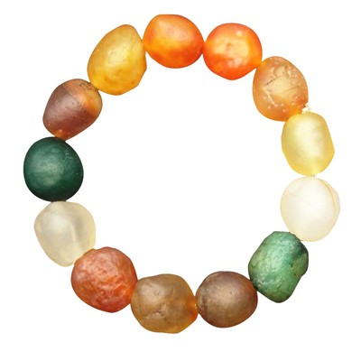 天然阿拉善糖心玛瑙女七彩