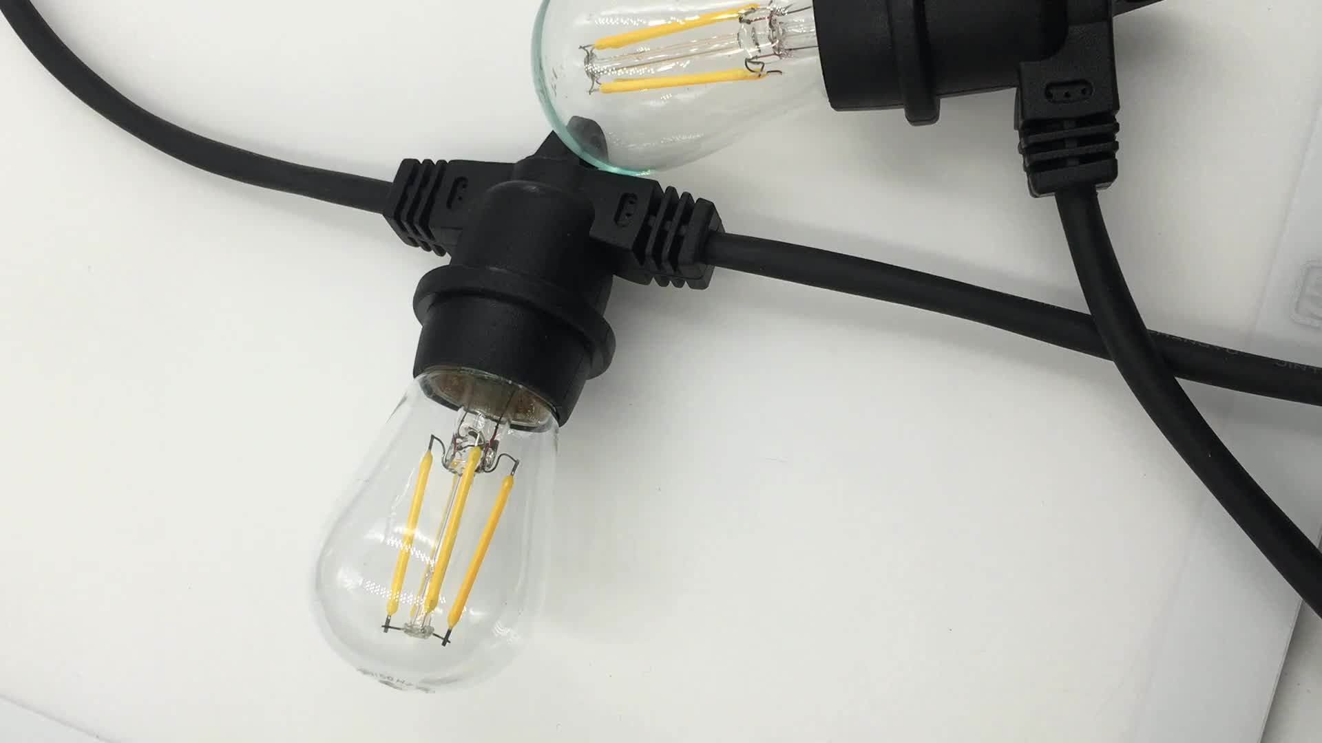 Sl-1101 E27 E26 Cafe String Lights Outdoor Garden Bulb Lights String ...