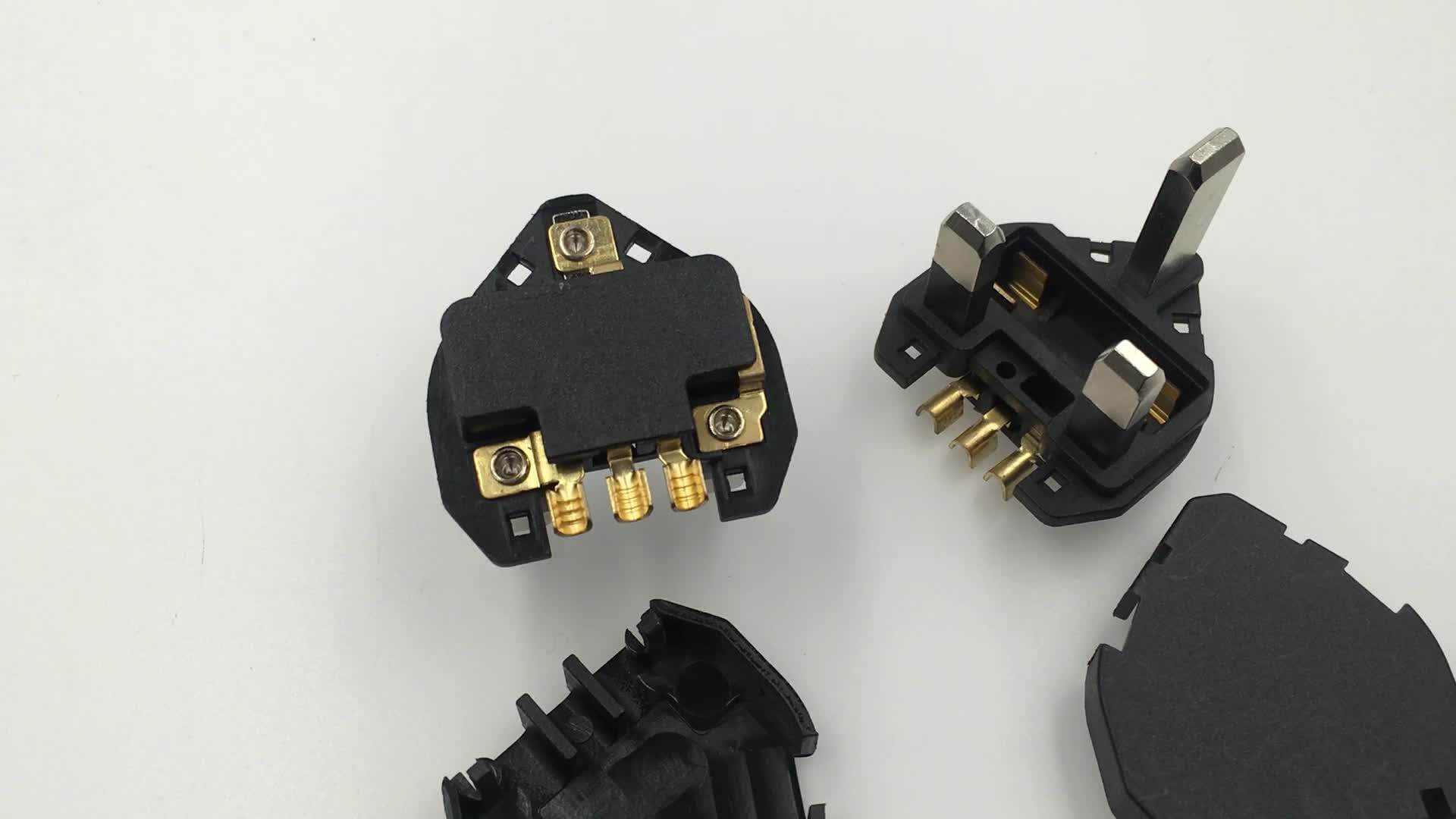 Uk-011 Uk Plug Insert With Plastic Earth Pins 13a 3a - Buy Solid ...