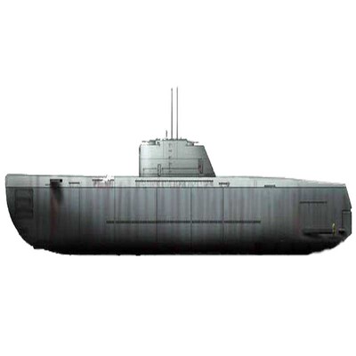小号手1:144电动带自动浮沉潜艇模型U型潜艇U-2518拼装模型u571