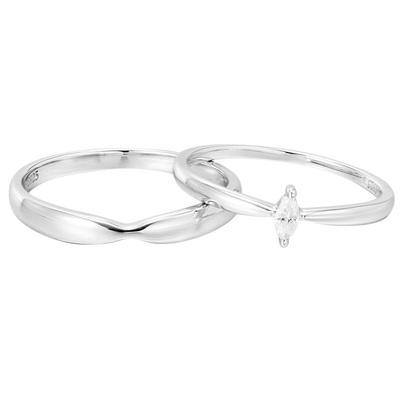 BENSHENG纯银遇见情侣对戒小众