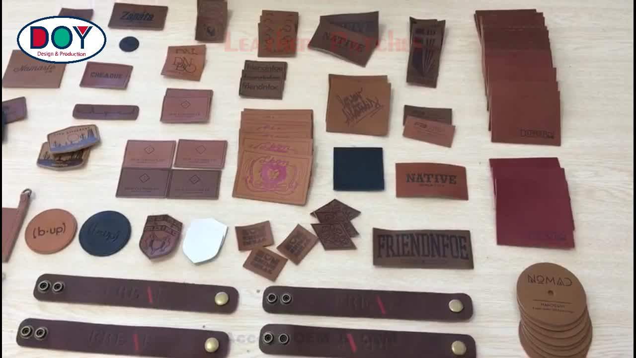 Wholesale Custom Debossed Name Logo Pu Leather Patches And Labels For ...