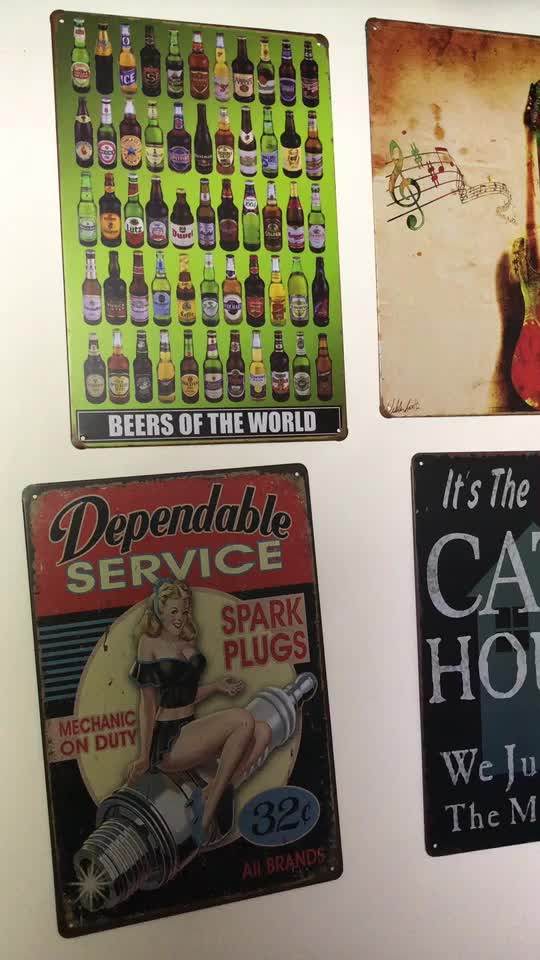 Queen Of Spades Pinup Lady Vintage Tin Metal Sign Art Painting Bar Pub ...