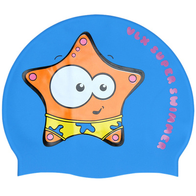 vlx可爱卡通印花儿童游泳帽