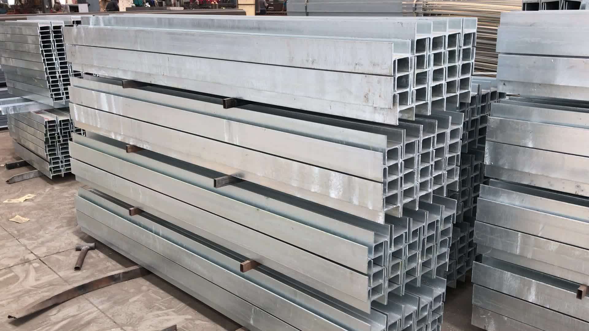 Galvanized Prefabricated Steel Structure H Column And Beam For ...