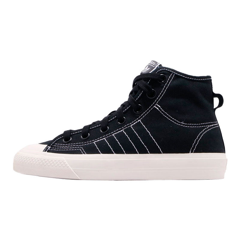 Adidas三叶草Nizza High易烊千玺同款男子高帮运动帆布鞋 F34057_虎窝淘