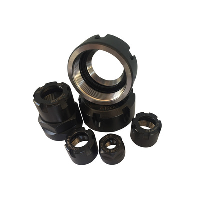 高精ER螺帽雕刻机主轴ER8ER11ER20ER25ER32细牙加长螺母筒夹夹头